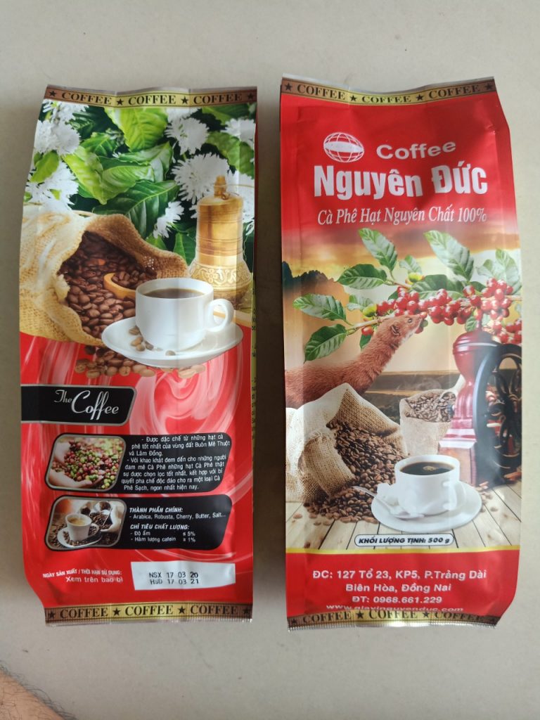 Cà phê Culi Robusta 500g. Của Công Ty Nguyên Đức sau khi pha chế